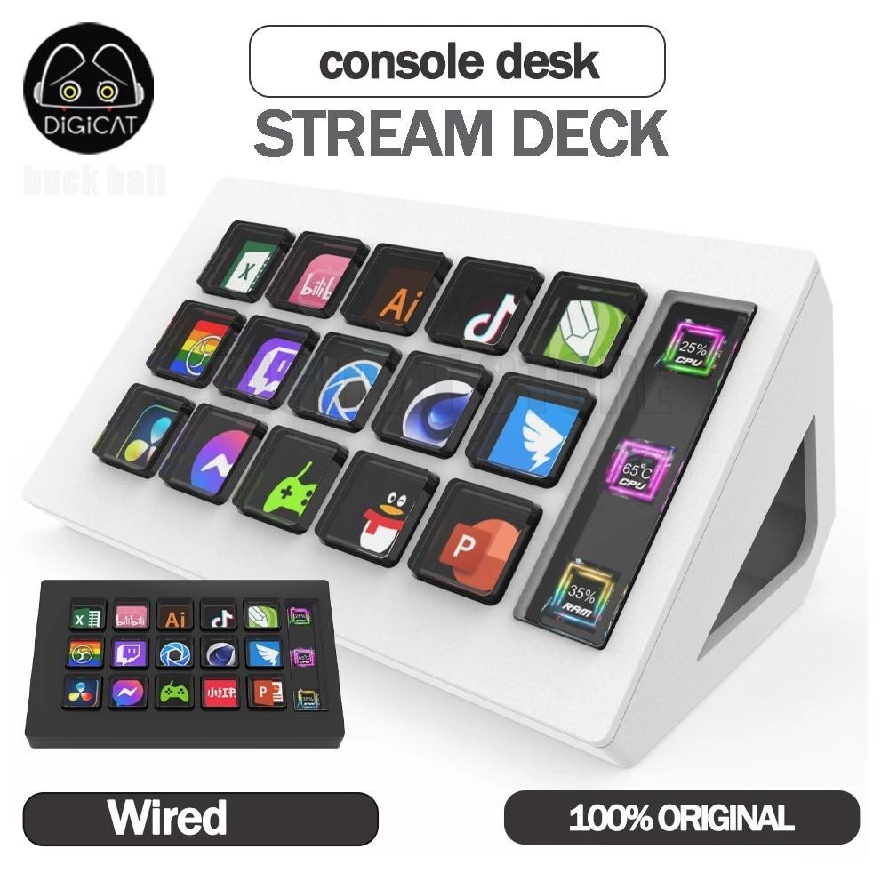StreamDeck Visual Keyboard LCD Button 15 Keys Live Content Creation Controller Custom Button For ...