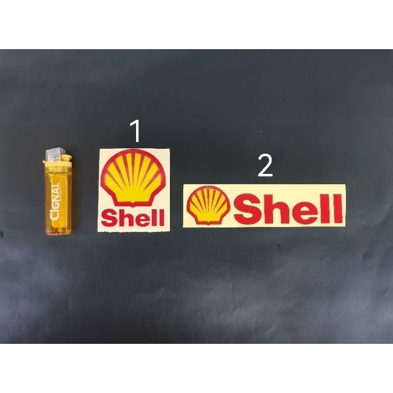 Sticker Shell Logo Design Cutting Overlapping | Shopee Malaysia