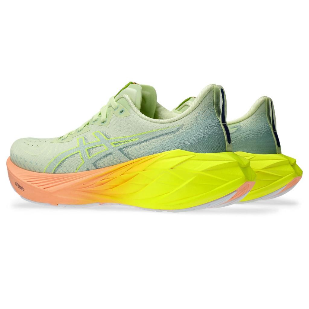 ASICS NOVABLAST 4 PARIS COOL Color MATCHA/SAFETY YELLOW-MEN Smooth road ...