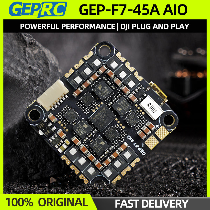 GEPRC GEP-F7-45A AIO Flight Controller F722 FC IMU BMI270 2-6S LIPO 45A ...