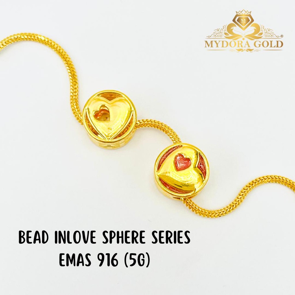 MYDORA Bead InLove Sphere Series (5G) l EMAS 916/22K | Shopee Malaysia