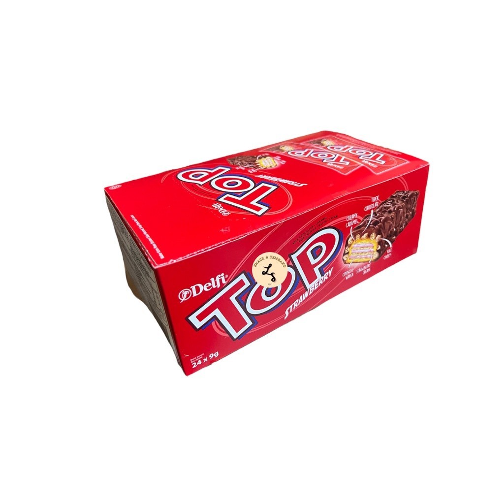 Delfi Top Wafer Box Chocolate/Black in White/Triple Choc - 1 Box 24pcs ...