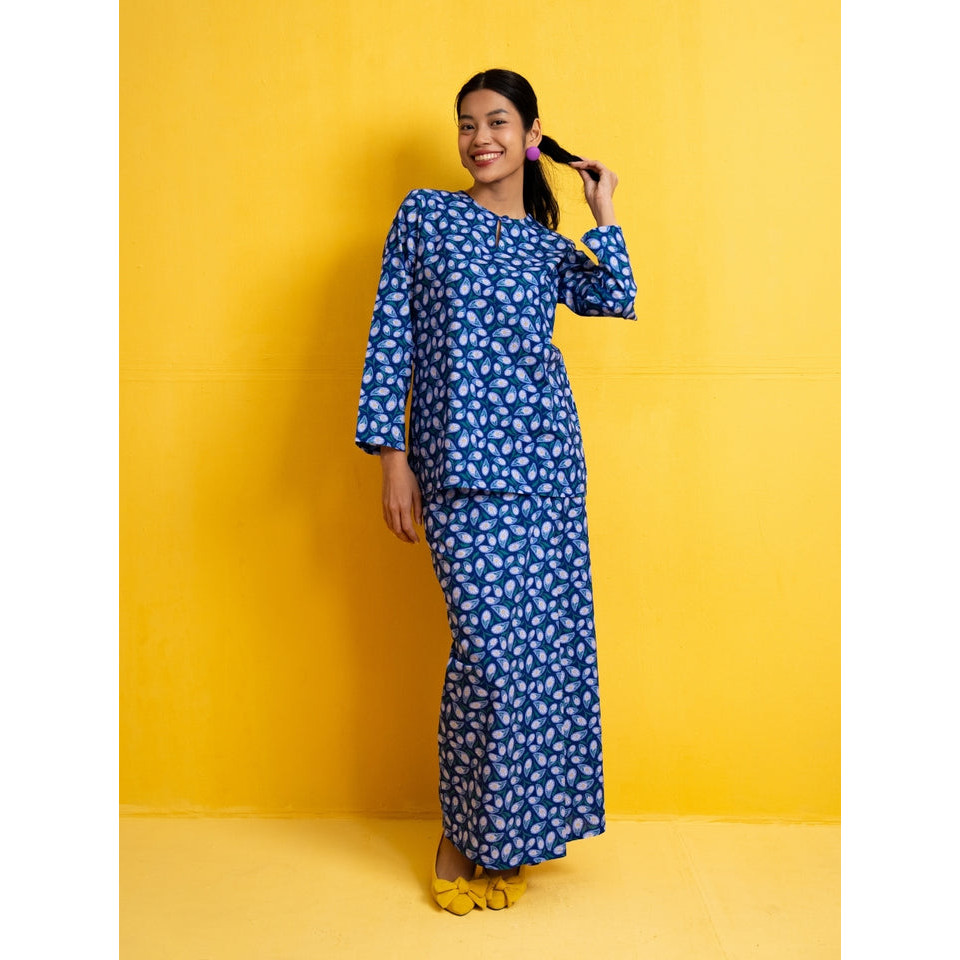 Bayu Somerset Koa Kurung - Biru | Shopee Malaysia