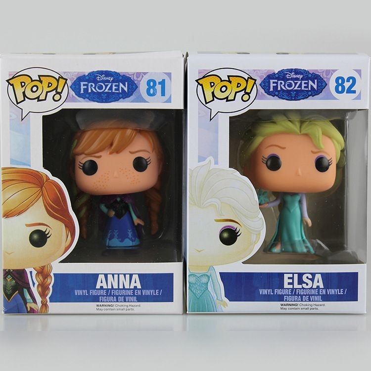 Elsa Q Version Frozen Model Decoration Snow Treasure Anna Doll Figure ...