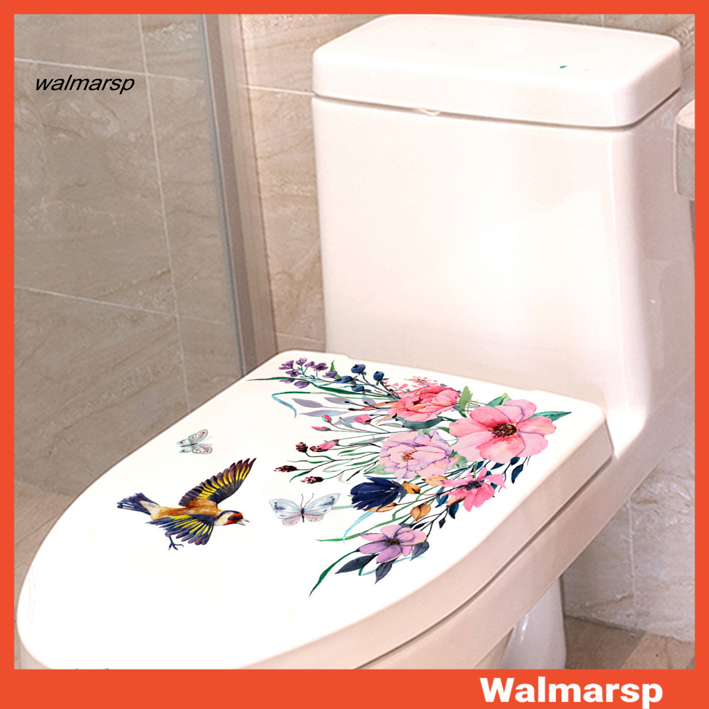 [WMP] 1 Set PVC Refrigerator Sticker for Bathroom Delicate Flower ...