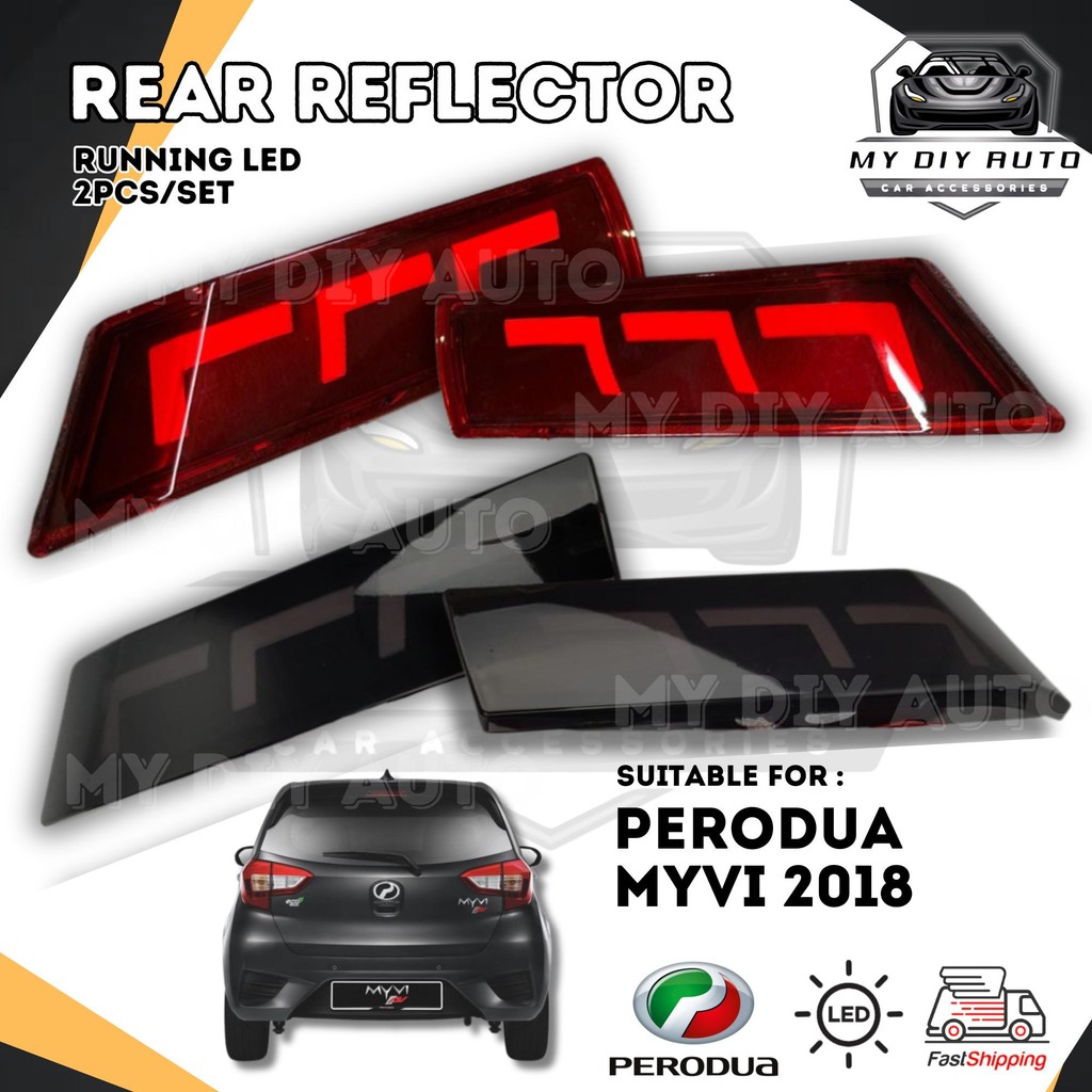 Perodua MYVI 2018-2025 GEN3 G3 Facelift LED Rear Bumper Reflector LED ...