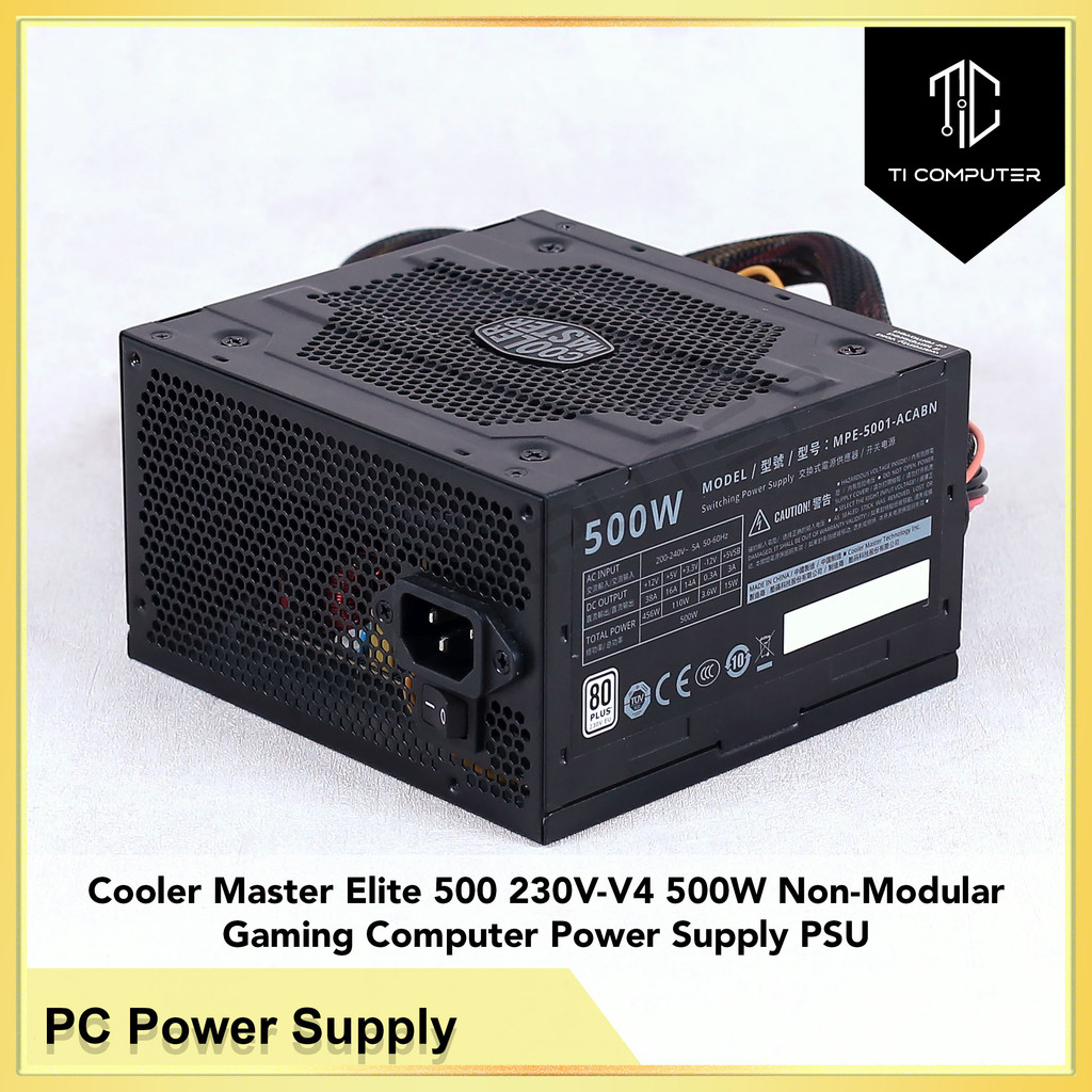 Cooler Master Elite 500 230V-V4 500W Non-Modular Gaming Computer Power Supply PSU | Shopee Malaysia