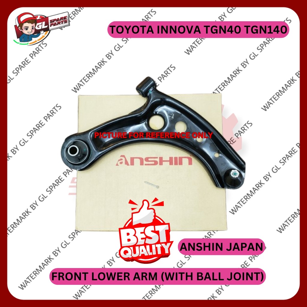 (ANSHIN JAPAN) FRONT LOWER ARM TOYOTA INNOVA TGN40 TGN140 (WITH BALL ...