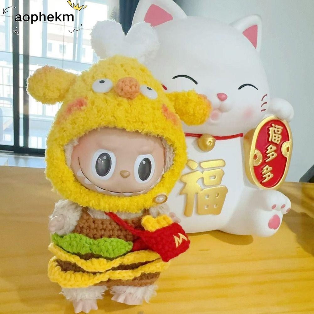 AOPHEKM Doll Clothes, for 17cm Labubu Cute Chicken Leg Hats, Changing ...