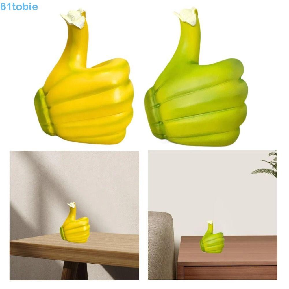 TOBIE Banana Thumb Up Gesture Statue, Handmade Hand Finger Sculpture ...