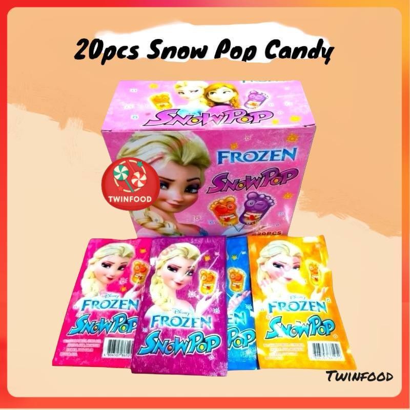 20pcs Leanseng Frozen Snow Pop Popping Lollipop Candy 20pcs Manisan ...