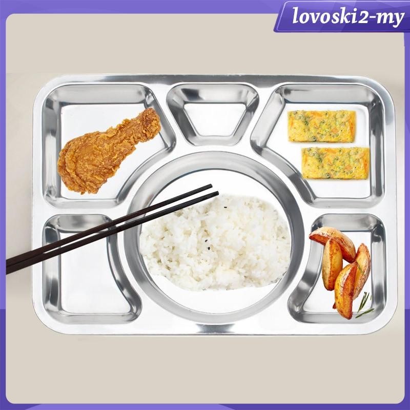 [LovoskiacMY] Compartment Plate Partition Sections Dinner Dish ...