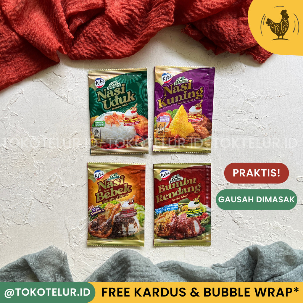 Kobe - INSTANT Seasoning SACHET - NASI UDUK Yellow Rice Duck Rice ...