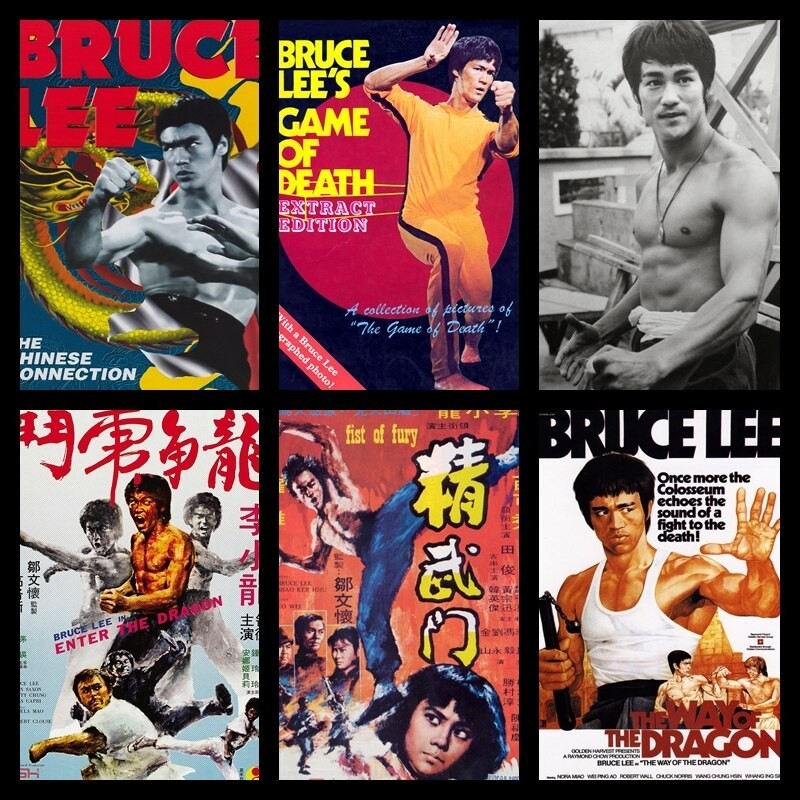 Poster Filem Klasik Bruce Lee - Hiasan Dinding Seni Bela Diri Ikon ...