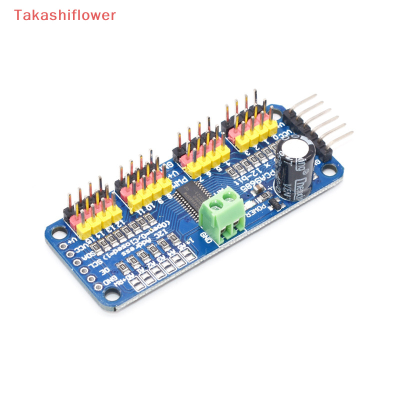 (Takashiflower) PCA9685PW 16 Channel 12-Bit PWM Servo Shield Driver I2C Interface PCA9685 Module ...