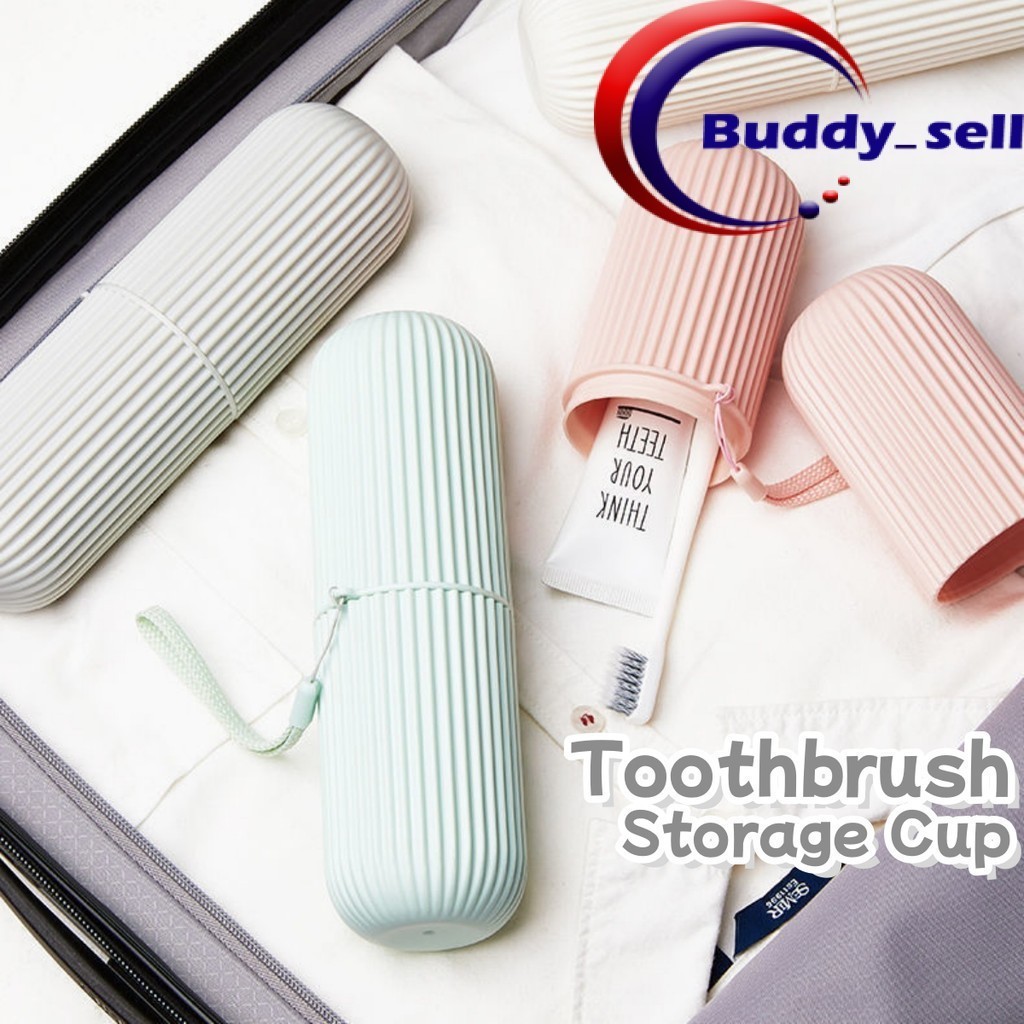 Travel Toothbrush Storage Cup Portable Toothpaste Case Toiletries ...