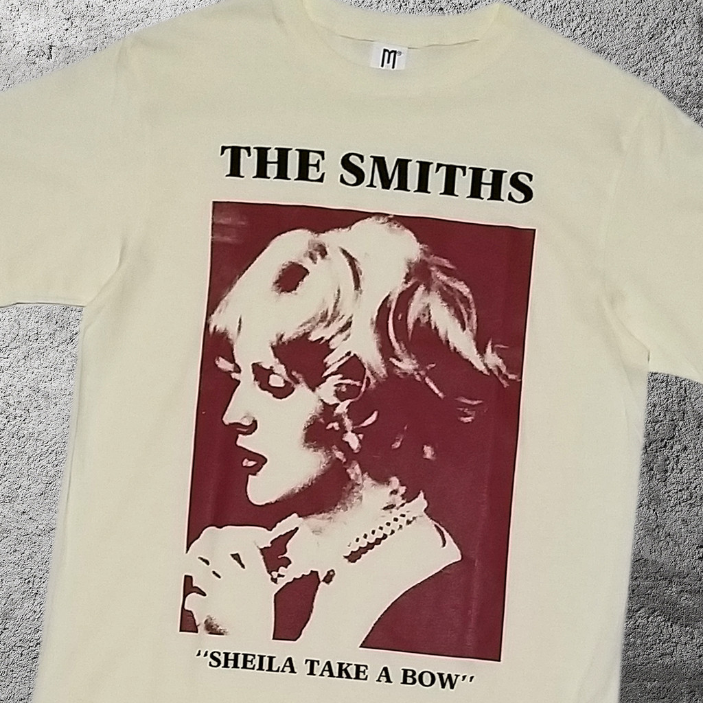 T-shirt KAOS BAND THE SMITHS - SHEILA TAKE A BOW (CREAM) | Shopee Malaysia