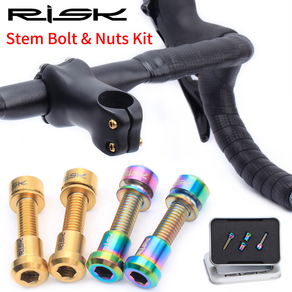 RISK M5x18mm Road Bike Carbon Stem Bolts&Nut Kits Titanium Ti Bicycle ...