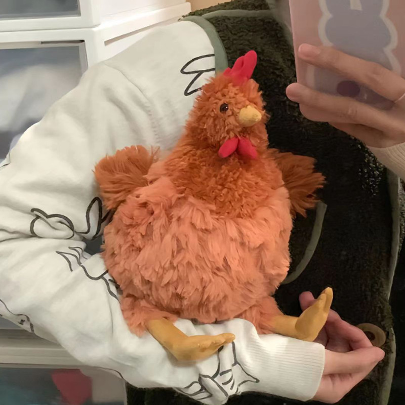 Chicken Pillows Plush Toys Cecil Brown Hugging Big Rooster Farm Animal ...