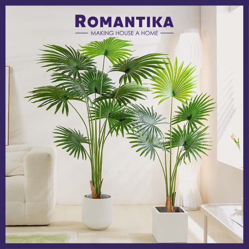 Romantika Artificial Tree Fan Palm Tree 140CM/160CM Artificial Potted ...