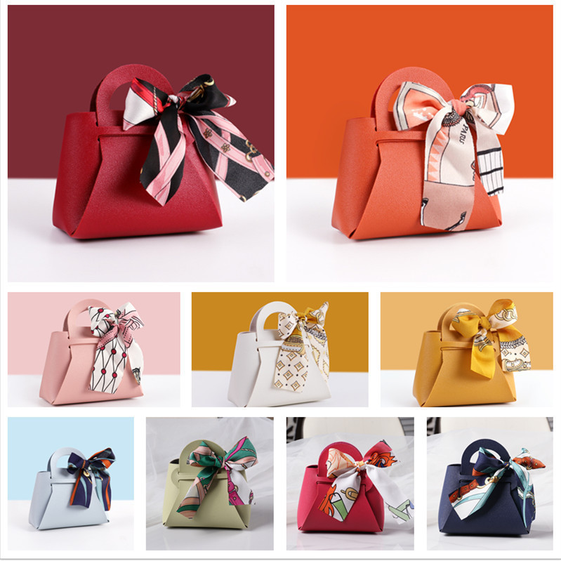 【ABD】 European Style Leather Gift Bag Goodies Bag Doorgift Bag Wedding ...