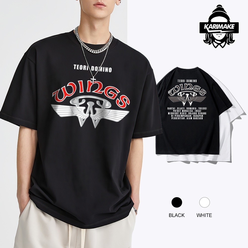 S-5XL Ready Stock Wings T Shirt Rock & Roll T Shirt Vintage Band T ...