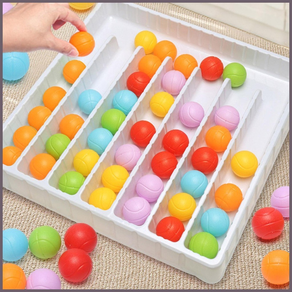 Color Sorting Ball Toy Rainbow Balls Sensory Game Rainbow Balls Board ...