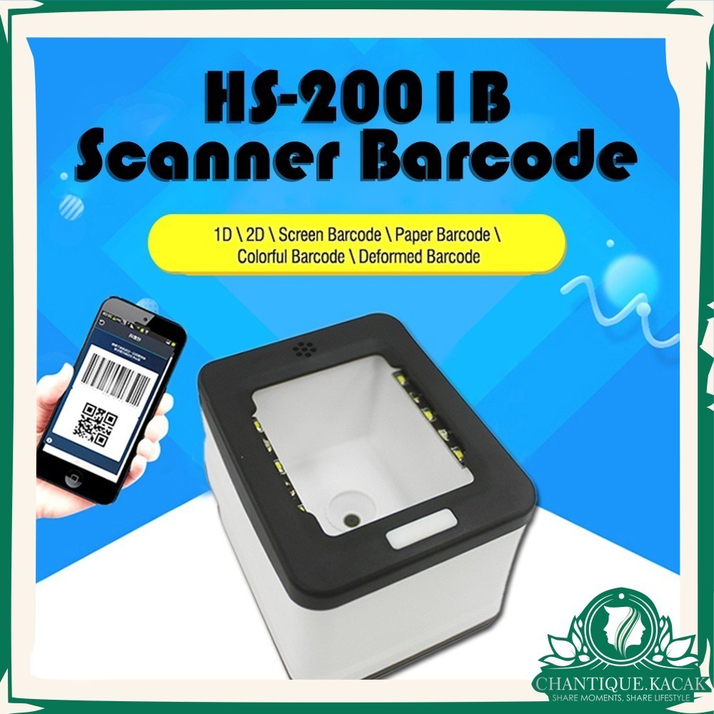 CK¬ Barcode Scanner 1D&2D USB Versatile Scanning QR Code Hands-free Wired Product Reader ...