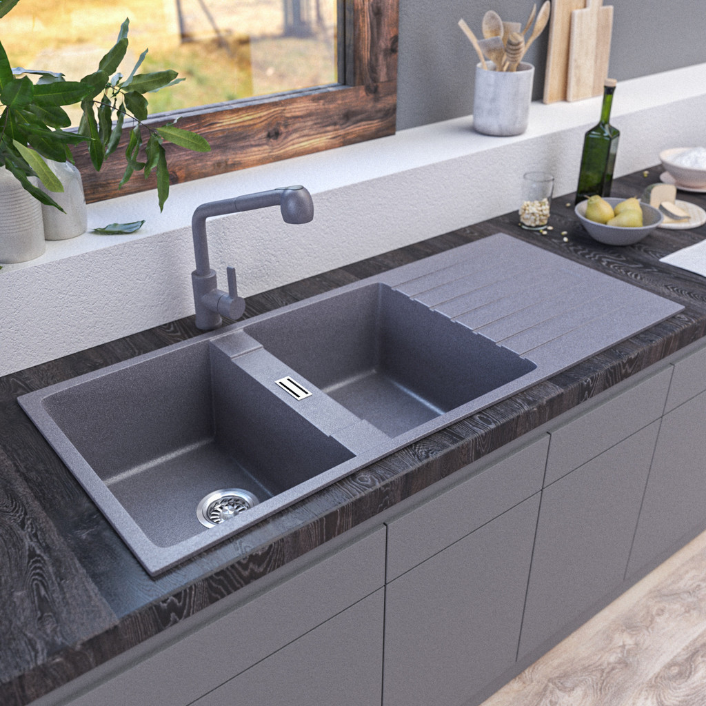 Sink Kitchen Sink Quartz Stone Sink Double Sink Integrated Sink ...
