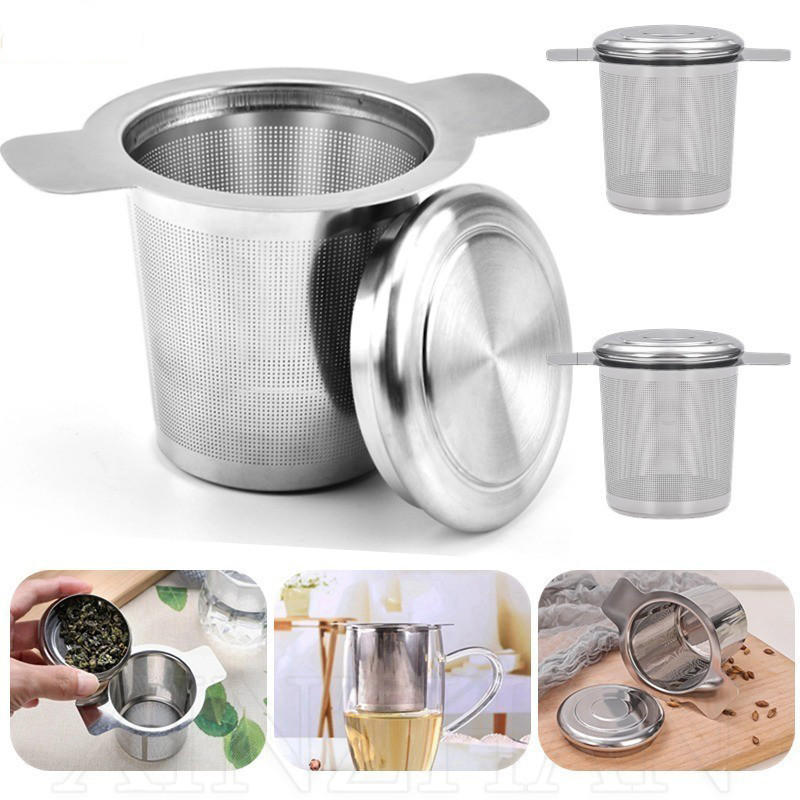 304 Stainless Steel Tea Strainer - Tea Steeper With Lid - Tea Infuser ...