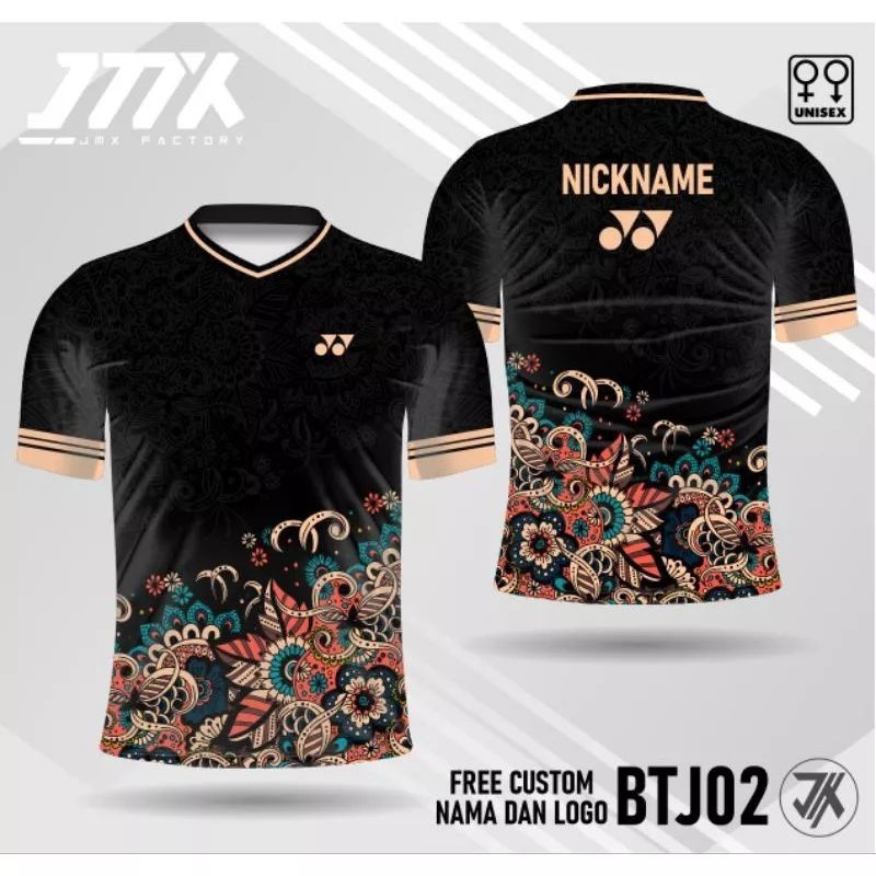 2024 New ！Jersey Design baju lelaki Yonex Badminton Jersey Batik Badminton Shirt Custom Name ...