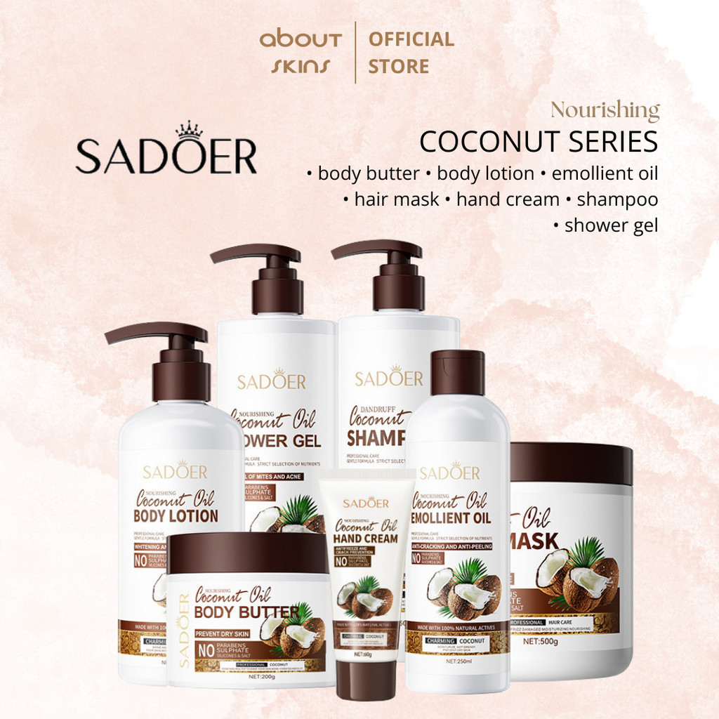 SADOER Nourishing Coconut Oil Series Skin Care Products Coconut Scented Skin Care Set Nourishing ...