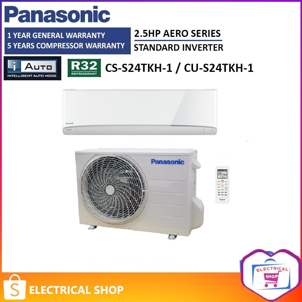 Panasonic Inverter R32 Air Conditioner (2.5HP) S-PU24VKH/CU-PU24VKH ...