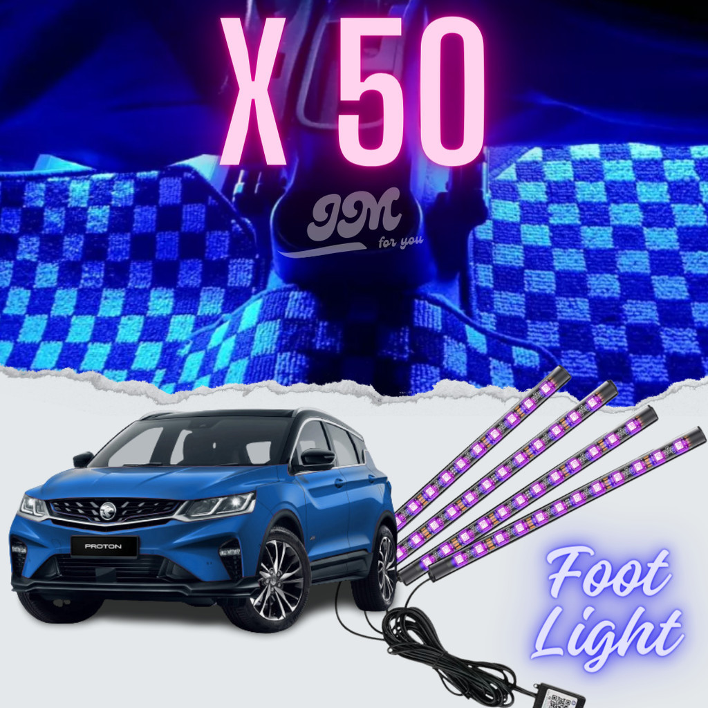 PROTON X50 LED FOOT LIGHT RGB Floor Ambient Lampu Kaki Kereta Interior Atmosphere Dome Strip ...