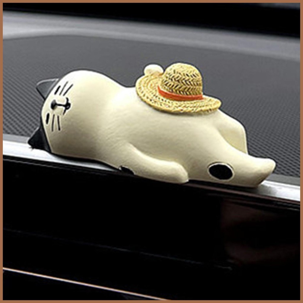 Dashboard Cat Car Decorations Resin Cat Figure for Car Dashboard Cat ...