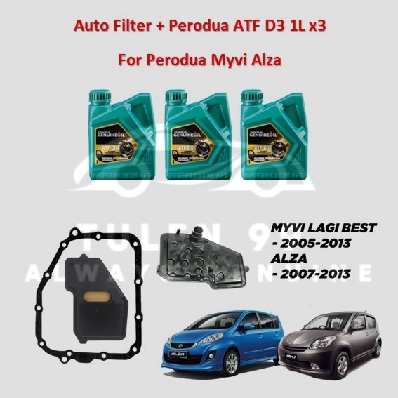 Perodua ATF D III D3 (3 Bottle) + ATF Service Set For Perodua Myvi ...