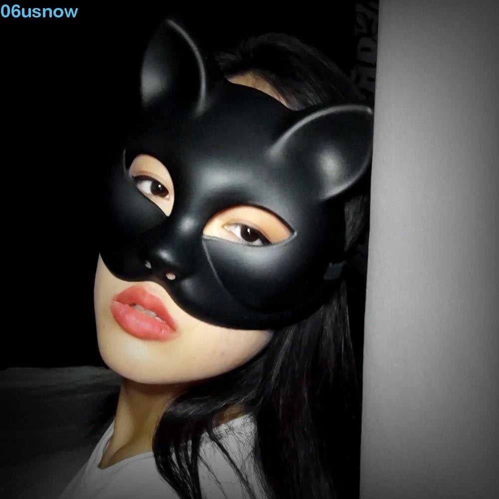 USNOW Cat Half Face Mask, Plastic Anime Mask Cosplay Mask, Creative ...