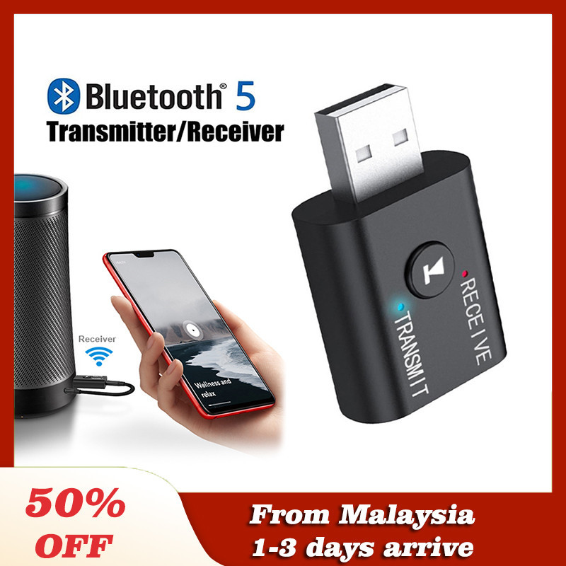 2-in-1 Bluetooth 5.0 Receiver Transmitter USB Smart Receiver Plug and ...