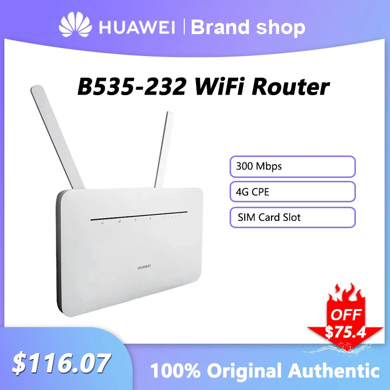 Original HUAWEI B535-232 WiFi Router 300 Mbps 4G CPE Network Amplifier Dual-Band Hotspot Modem ...