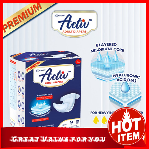 Activ Premium Adult Diapers High & Fast Absorbency for Heavy UsersActiv ...