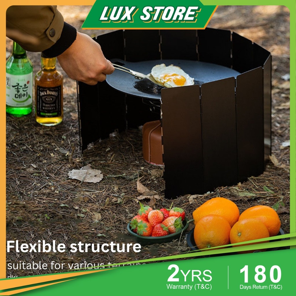 Wind Deflector Mini 9-14 Piece Stove Windshield Camping Stove ...