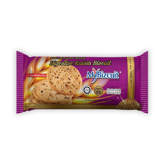 MYBIZCUIT Digestive Choco Raisins Malted Wholemeal Biscuit 250G ...