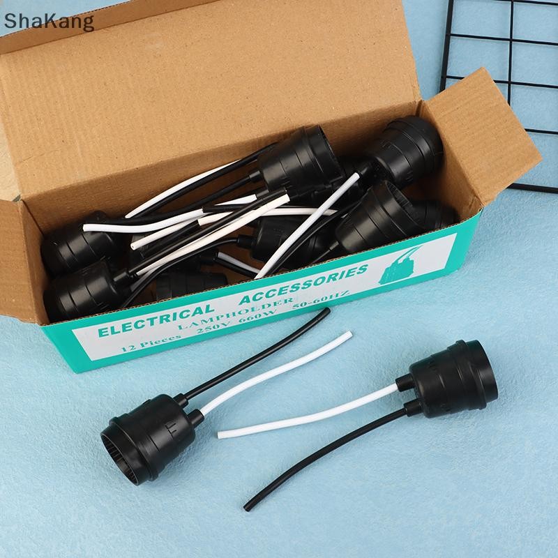 SKMY 12Pcs Waterproof E27 Pigtail Lamp Socket With Wire E27 Chandelier ...