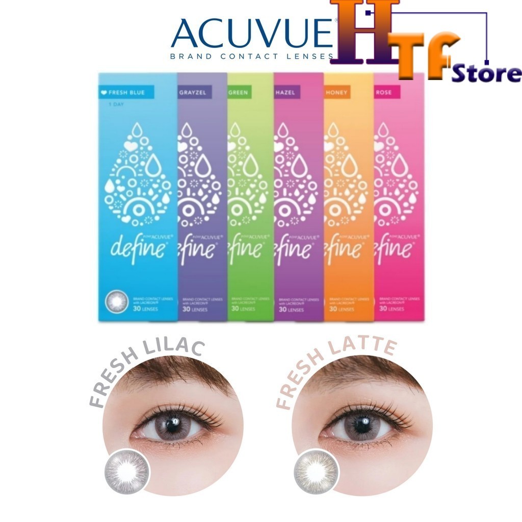 (30 pcs) ACUVUE Define Fresh 1 Day Daily Disposable Silicone Hydrogel ...