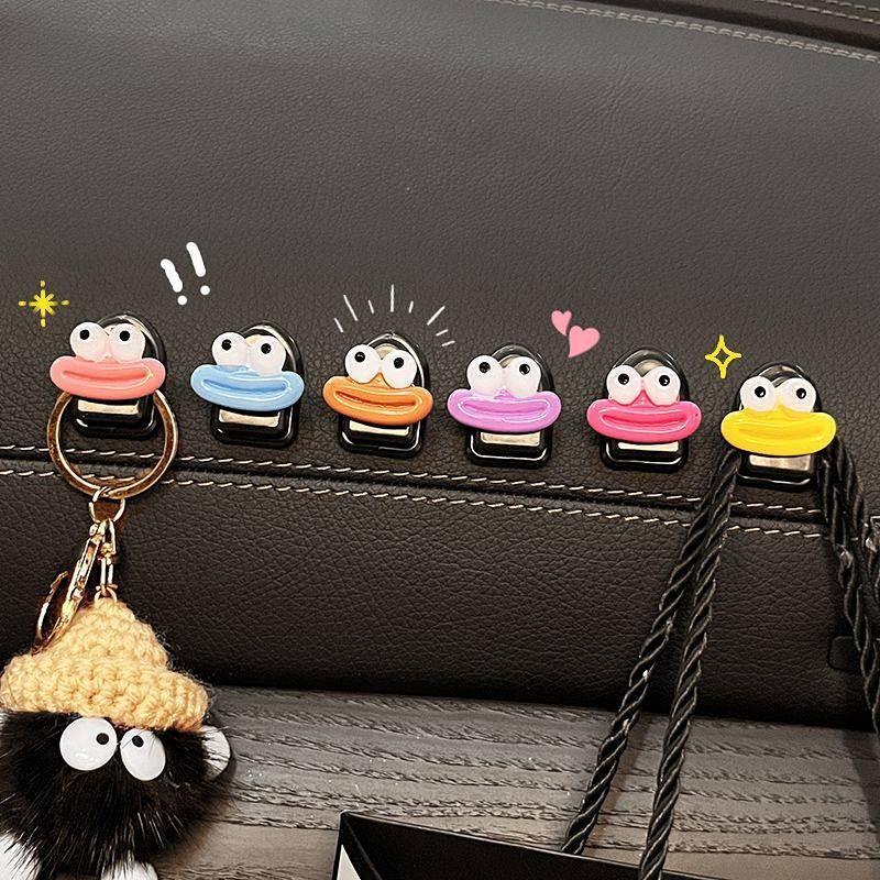 Car Front Row Hook 2025 New Cute Cartoon Car Multi-Function Co-Pilot Paste Storage Small Hook ...