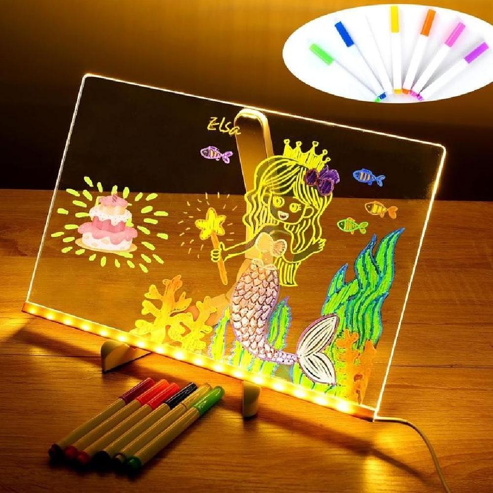 Erasable Acrylic Transparent Board Message Writing Board Luminous ...