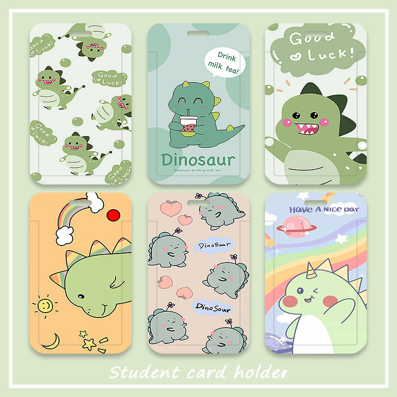 Little Dinosaur Cartoon Cute Campus Student Meal Card Bus Metro Card ID ...