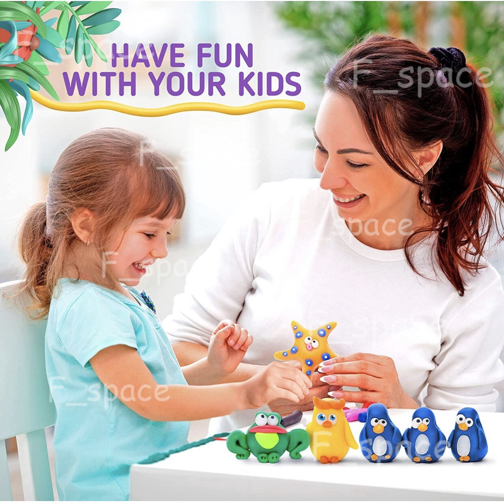 12/24/36 Colors Super Light Squishy Toys Clay Set With Tools For Kids ...