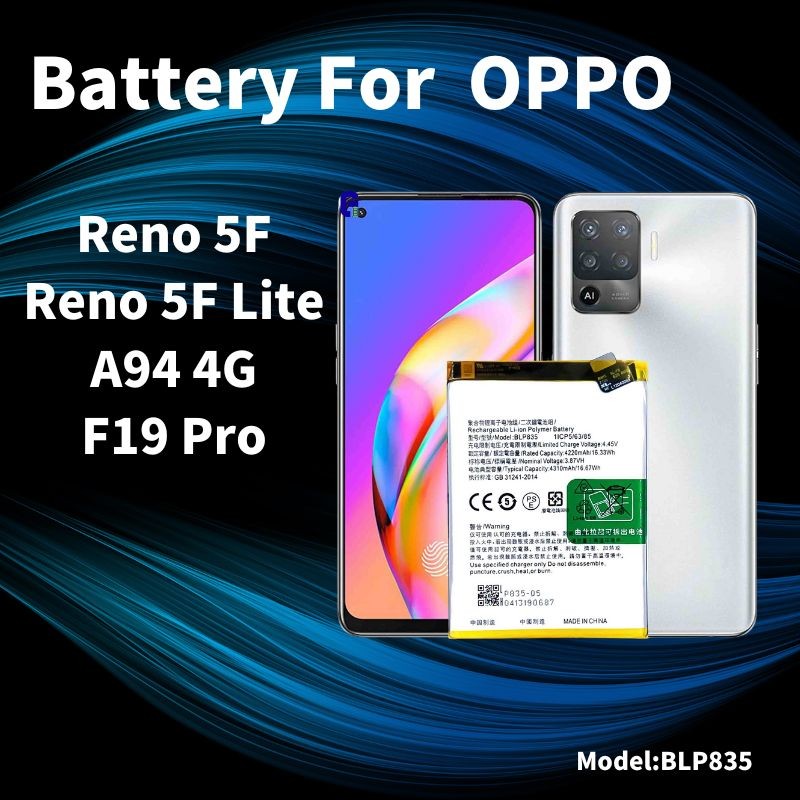 Battery Compatible For OPPO A94 (4G) CPH2203 / F19 Pro / Reno 5F ...