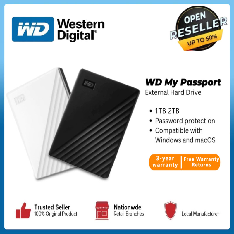 WD Western Digital External hard disk 1TB 2TB One Touch with Password ...